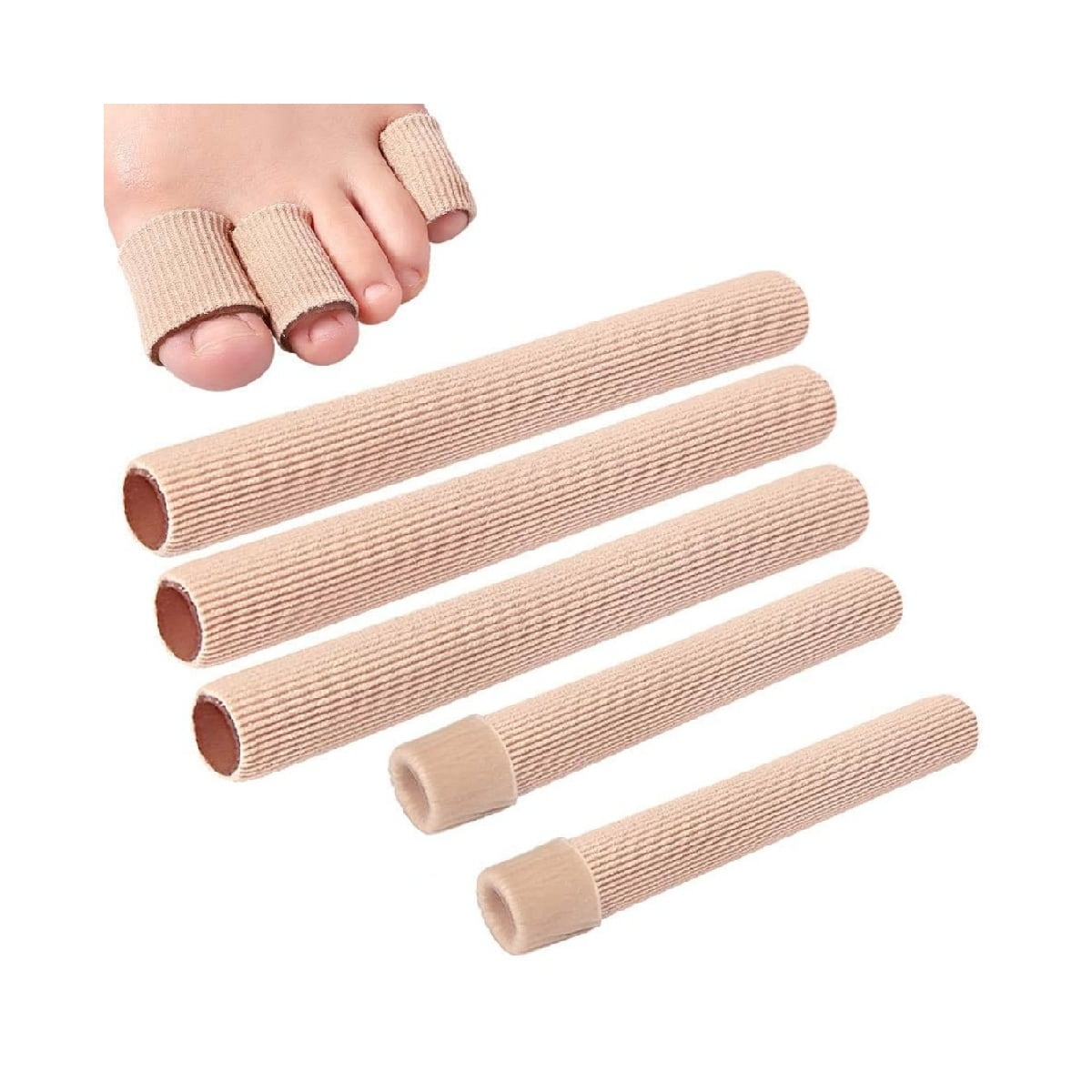 5.9x1In Toe Cushion Tubes,Durable Soft Gel Corn Pad Protector,Toe Tubes ...