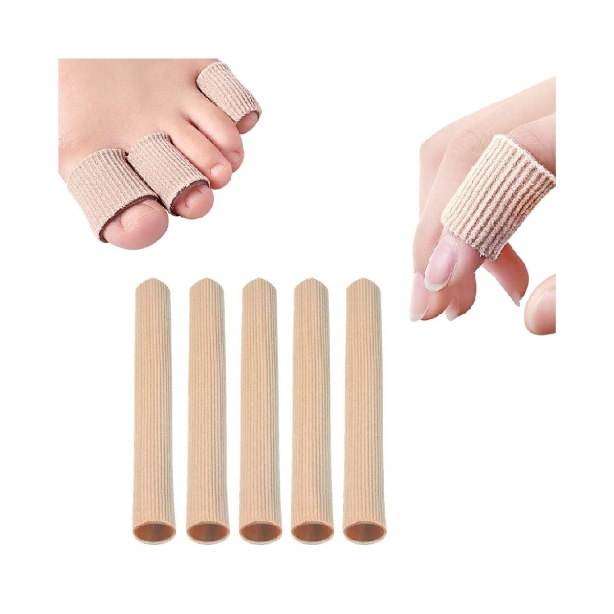5.9x1In Toe Tubes Sleeves,Cuttable Relief Fingers Pressure Pain,Toe ...
