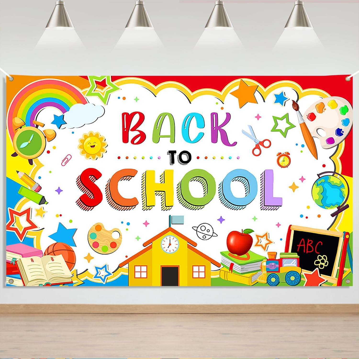 5.9x3.6Ft Back to School Backdrop Banner First Day of School Party ...
