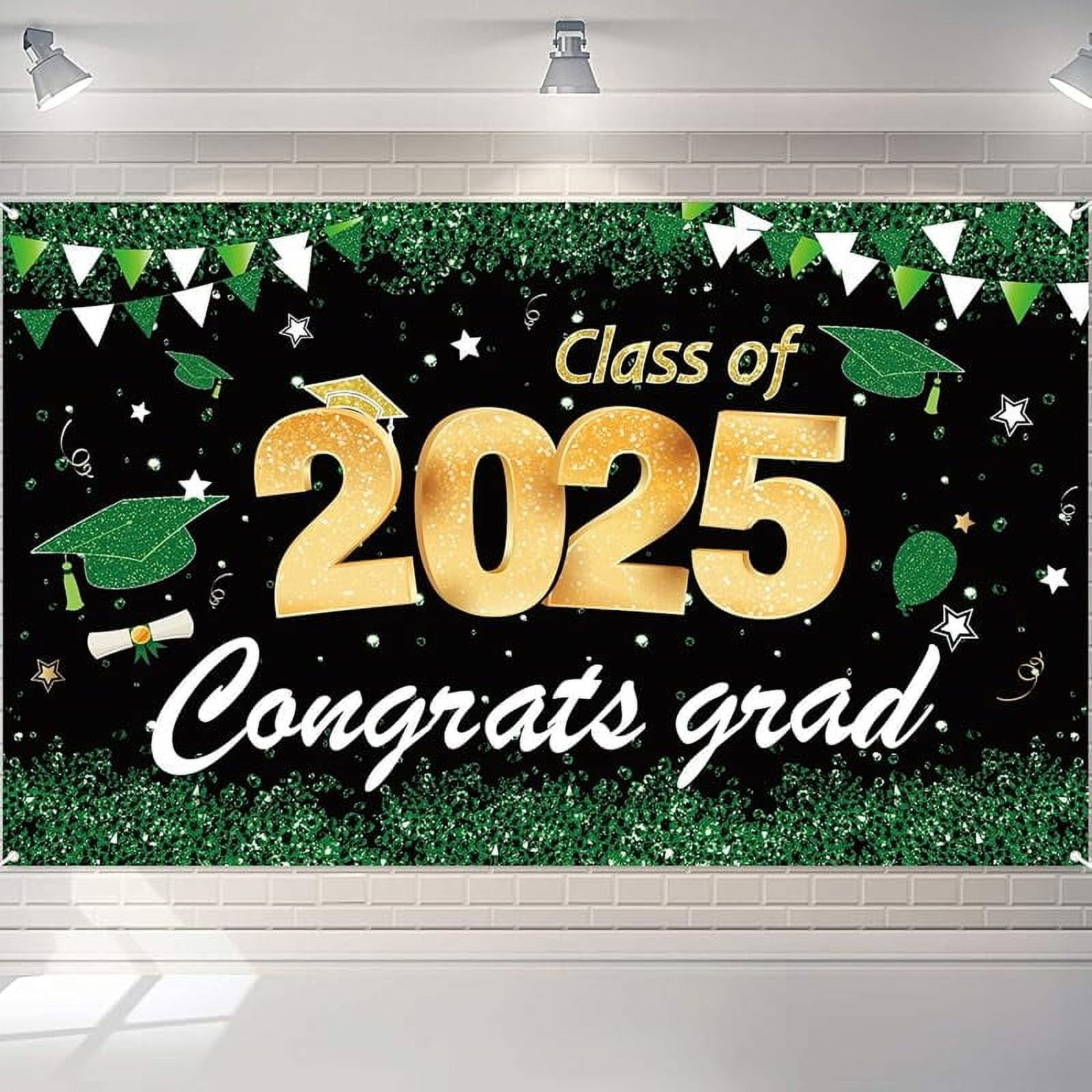 5.9x3.6Ft Class of 2025 Banner Backdrop Graduation Party Decorations ...