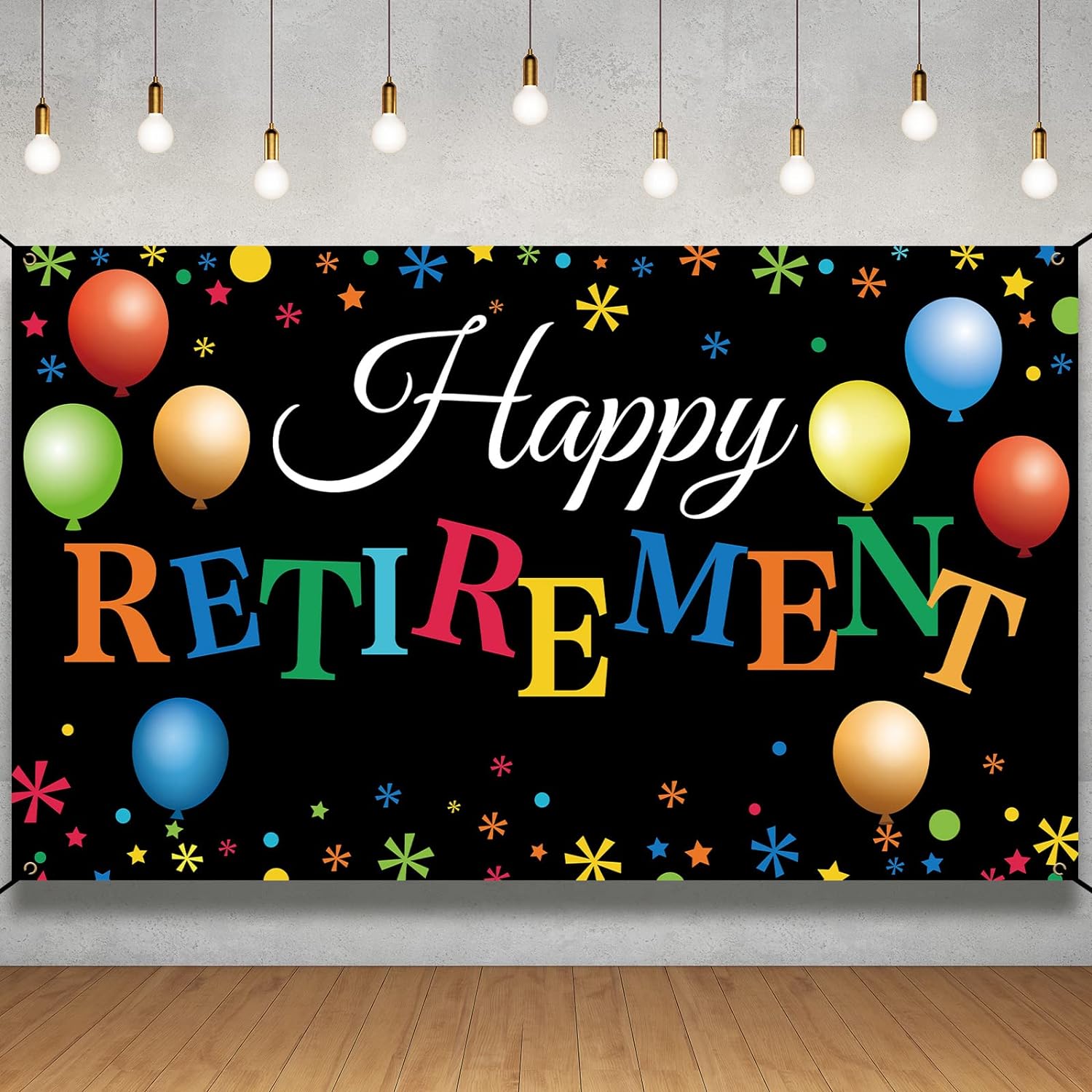 5.9x3.6Ft Happy Retirement Party Decorations, Retirement Banner Sign ...