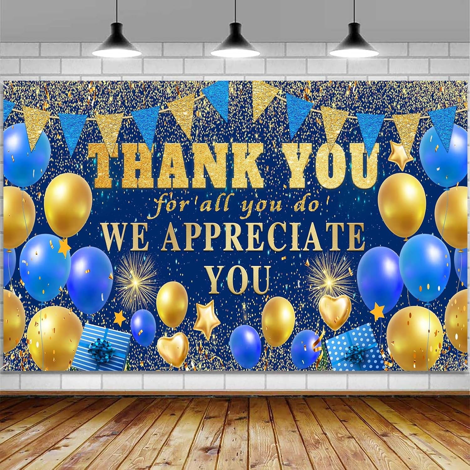 5.9x3.6Ft Staff Employee Appreciation Party Decorations Banner Backdrop ...