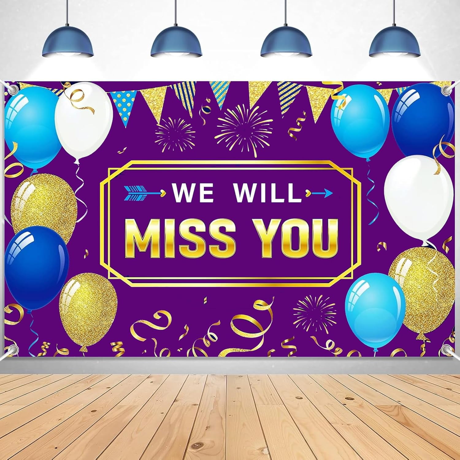 5.9x3.6Ft We Will Miss You Party Decorations,Going Away Party Decorations Backdrop for ...