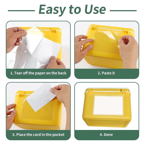 Under $5 by Ageoie Clear Self-Adhesive Pockets, Index Card Pockets with ...