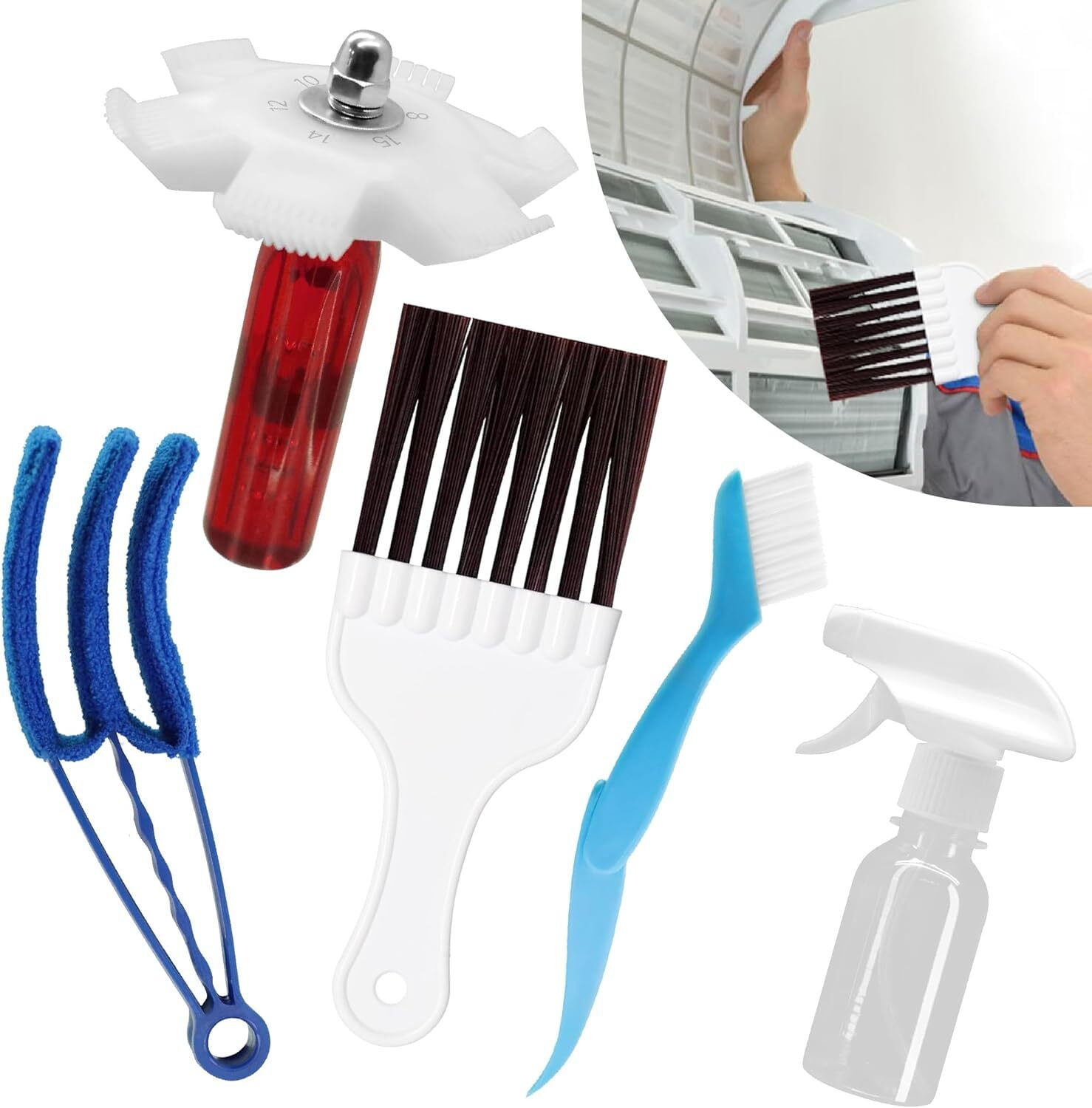 5 Air Conditioner Fin Cleaner Set Fin Comb Condenser Straightener ...