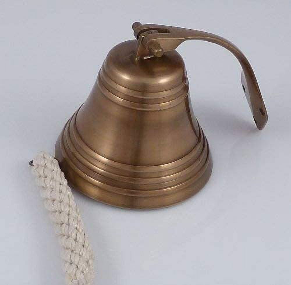 5" Aluminum Bell (Antique Brass Finish) - Bottom Stretched With Curved ...