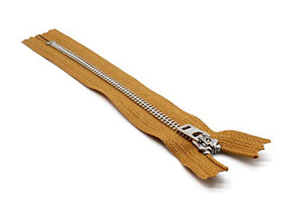 #5 Aluminum Jeans Golden Brown Medium Weight YKK Zipper - Color Golden ...