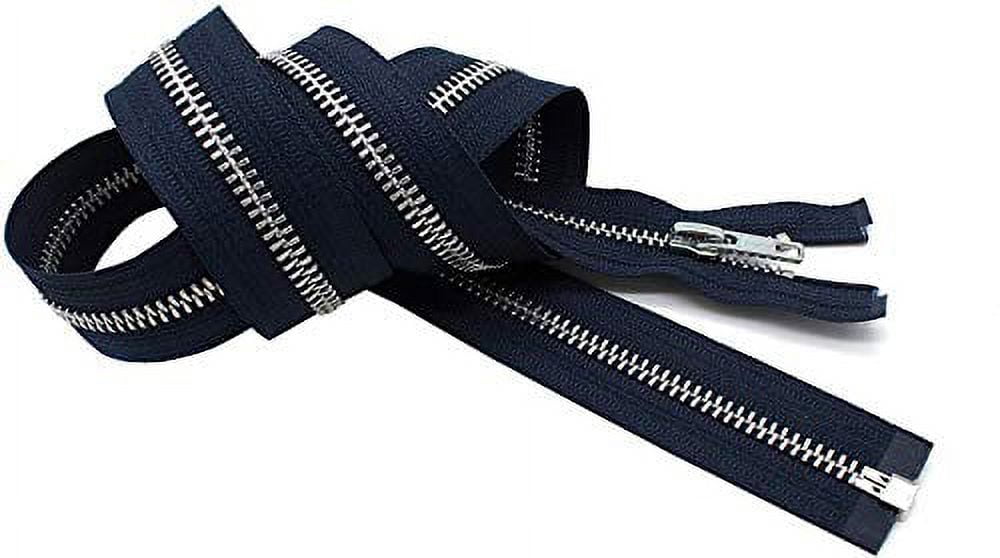 #5 Aluminum Medium Weight Navy Metal Separating YKK Jacket Zipper ...