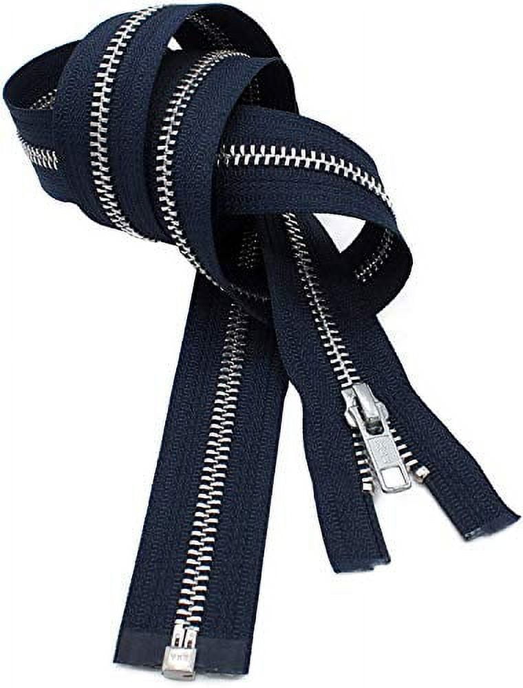 #5 Aluminum Medium Weight Navy Metal Separating YKK Jacket Zipper ...