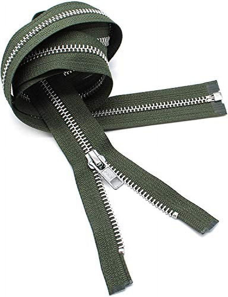#5 Aluminum Medium Weight Olive Green Metal Separating YKK Jacket ...
