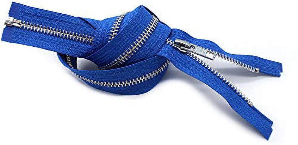 #5 Aluminum Medium Weight Royal Blue Metal Separating YKK Jacket Zipper ...