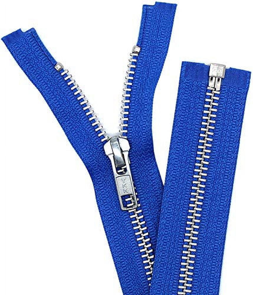 #5 Aluminum Medium Weight Royal Blue Metal Separating YKK Jacket Zipper ...
