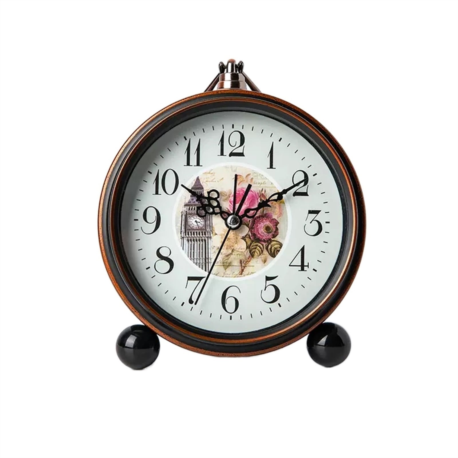 5" Analog Silent Alarm Clock, Non Ticking Alarm Clocks for Bedrooms ...