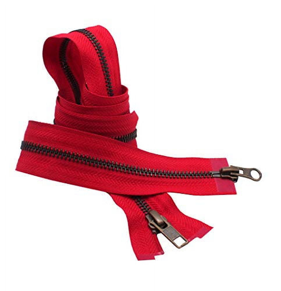 #5 Antique Brass Hot Red Medium Weight 2-Way YKK Jacket Separating ...