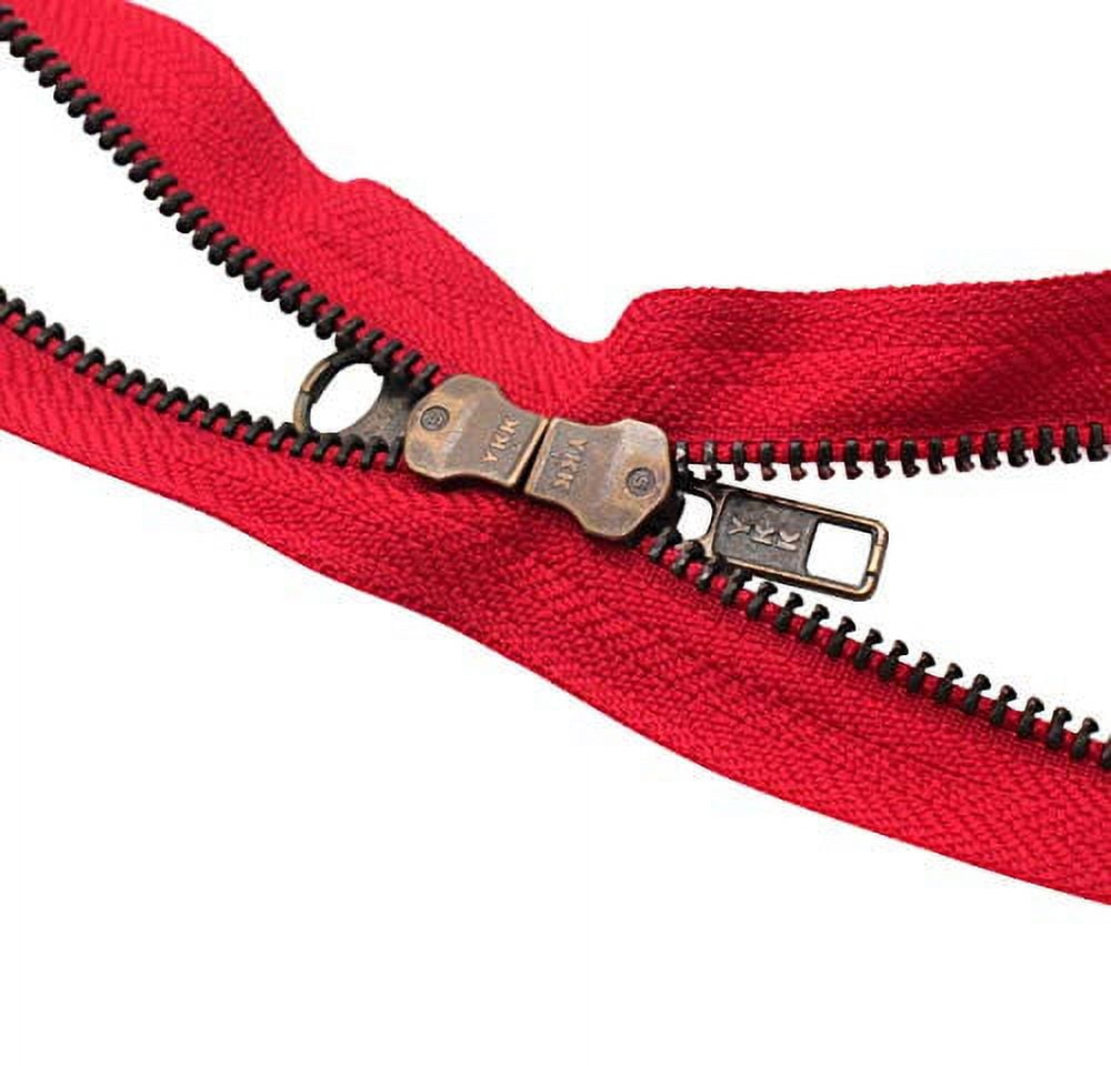 #5 Antique Brass Hot Red Medium Weight 2-Way YKK Jacket Separating ...