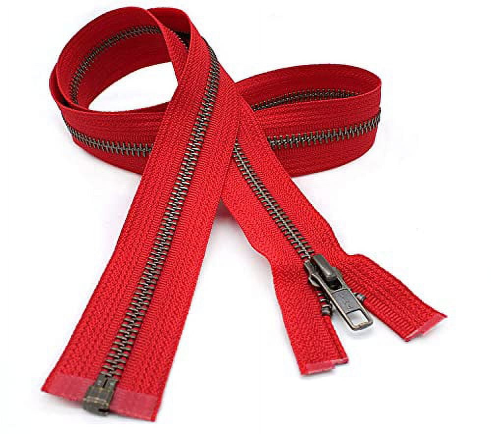 #5 Antique Brass Hot Red Medium Weight YKK Jacket Separating Zipper ...