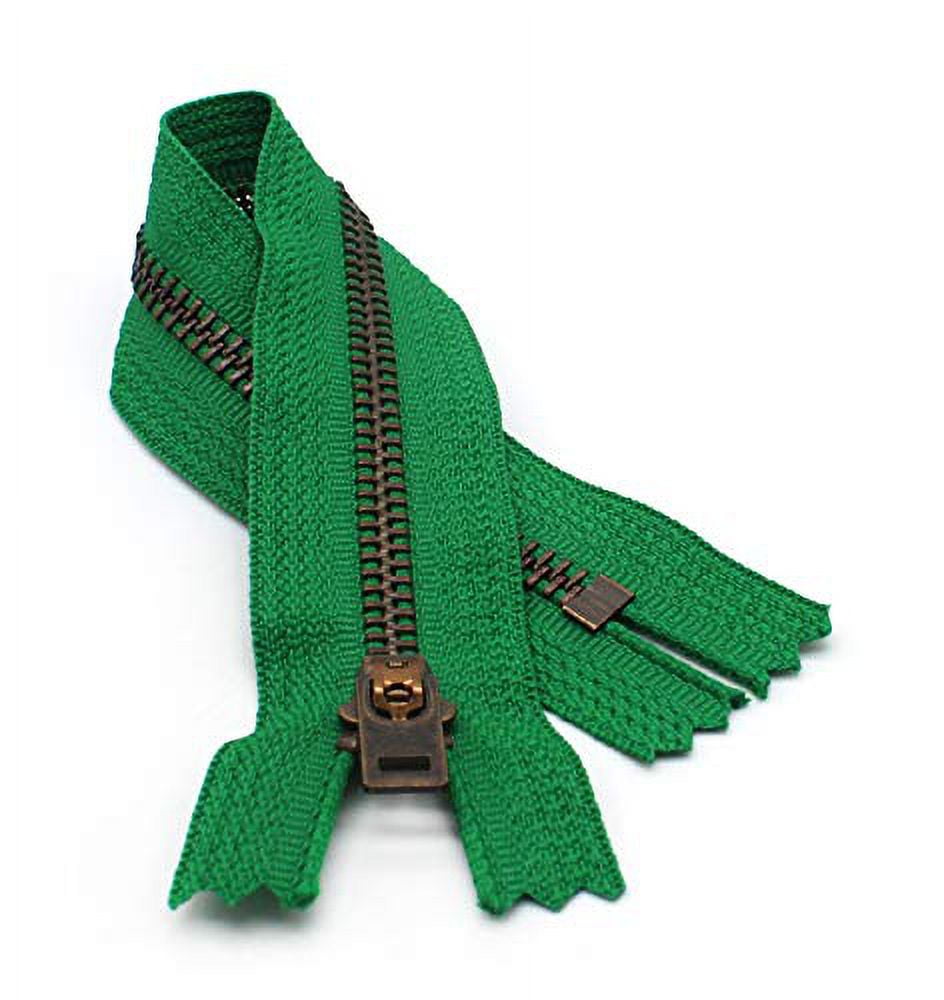 #5 Antique Brass Jeans/Pants Muscade Jewel Green Weight YKK Zippers - Color Jewel Green #876 ...