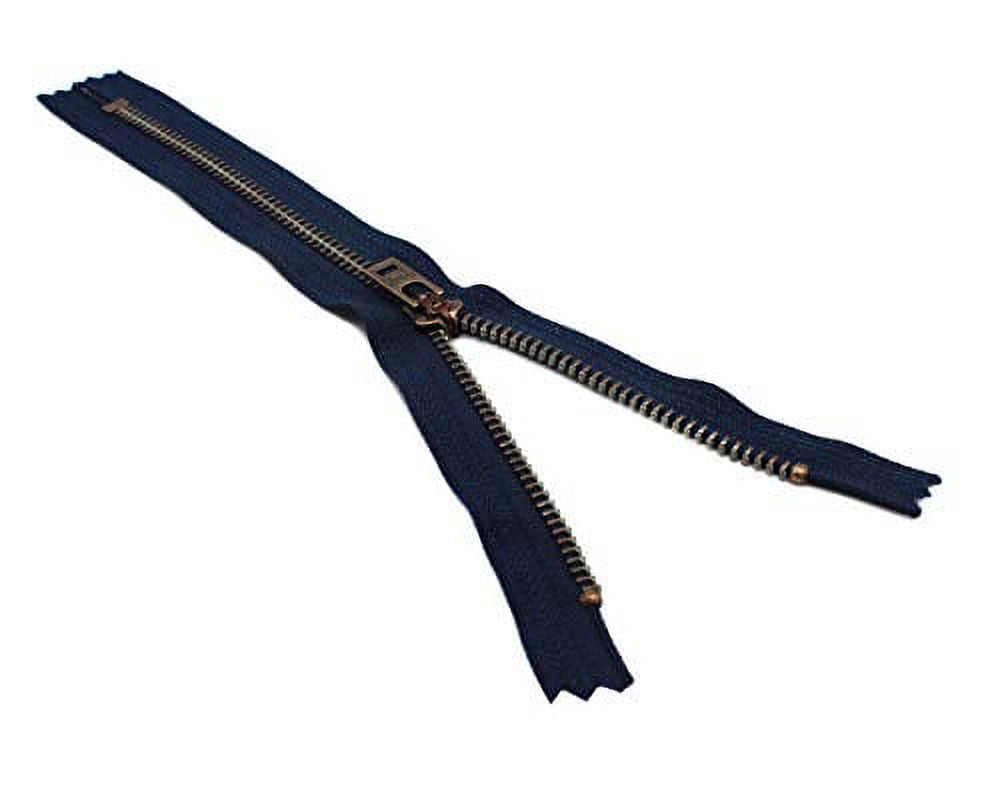 #5 Antique Brass Jeans/Pants Navy Medium Weight YKK Zippers - Color ...