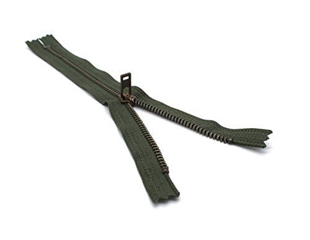 #5 Antique Brass Jeans/Pants Olive Green Medium Weight YKK Zippers ...