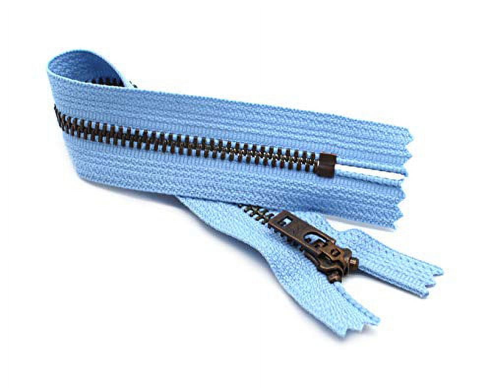 #5 Antique Brass Jeans/Pants Sky Blue Medium Weight YKK Zippers - Color ...