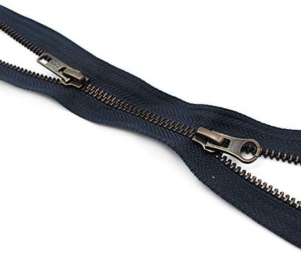 #5 Antique Brass Navy Medium Weight 2-Way YKK Jacket Separating Zipper ...