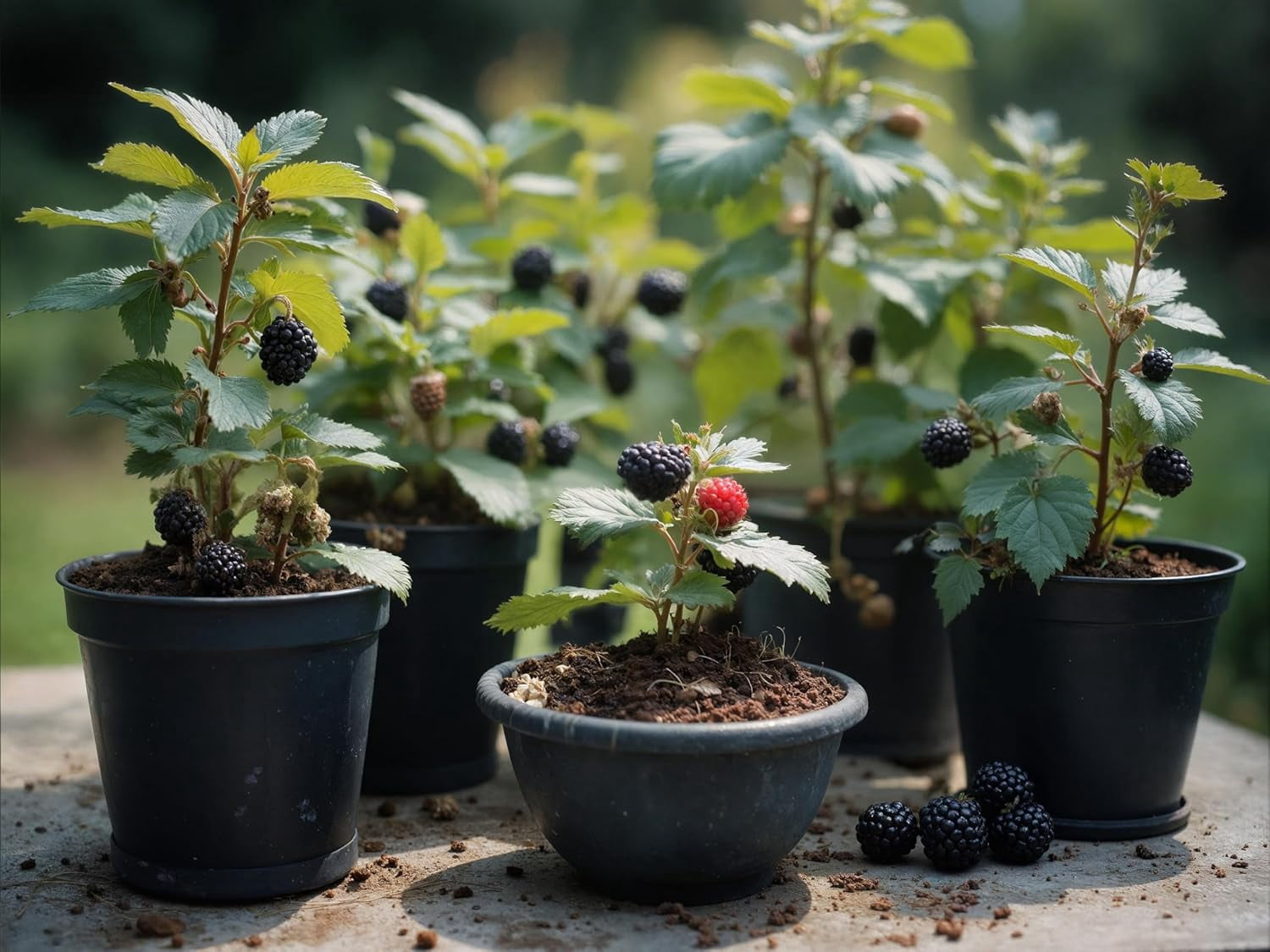 5 Arapaho Thornless BlackBerry Plants – Well-Rooted, Fruit-Bearing ...