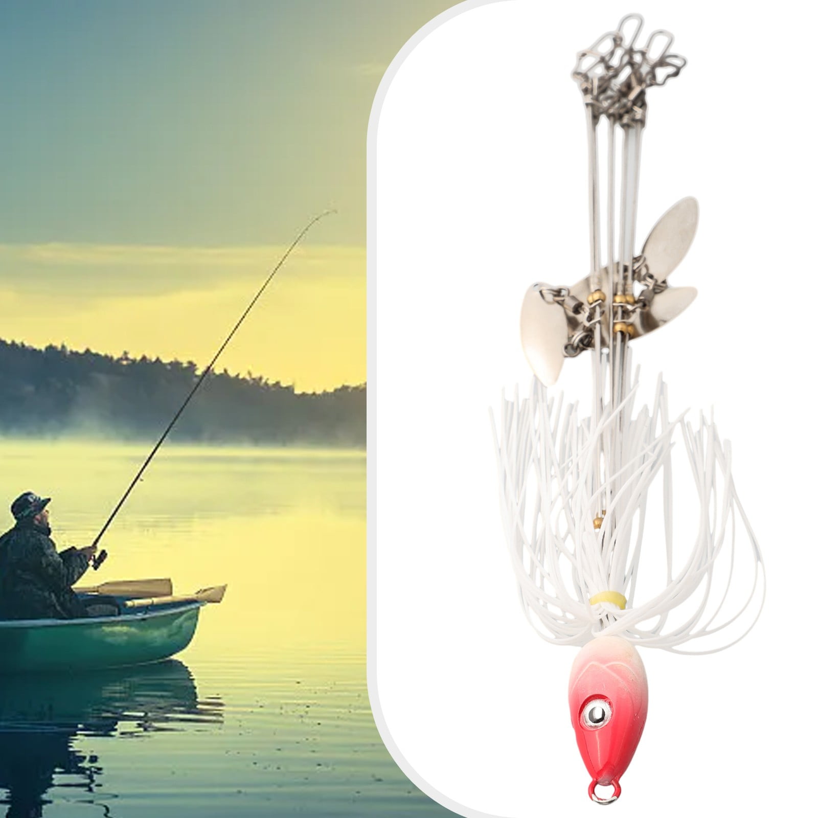 5 Arms Alabama Umbrella Rig Willow Blade Multi-Lure Rig Fishing Ner ...