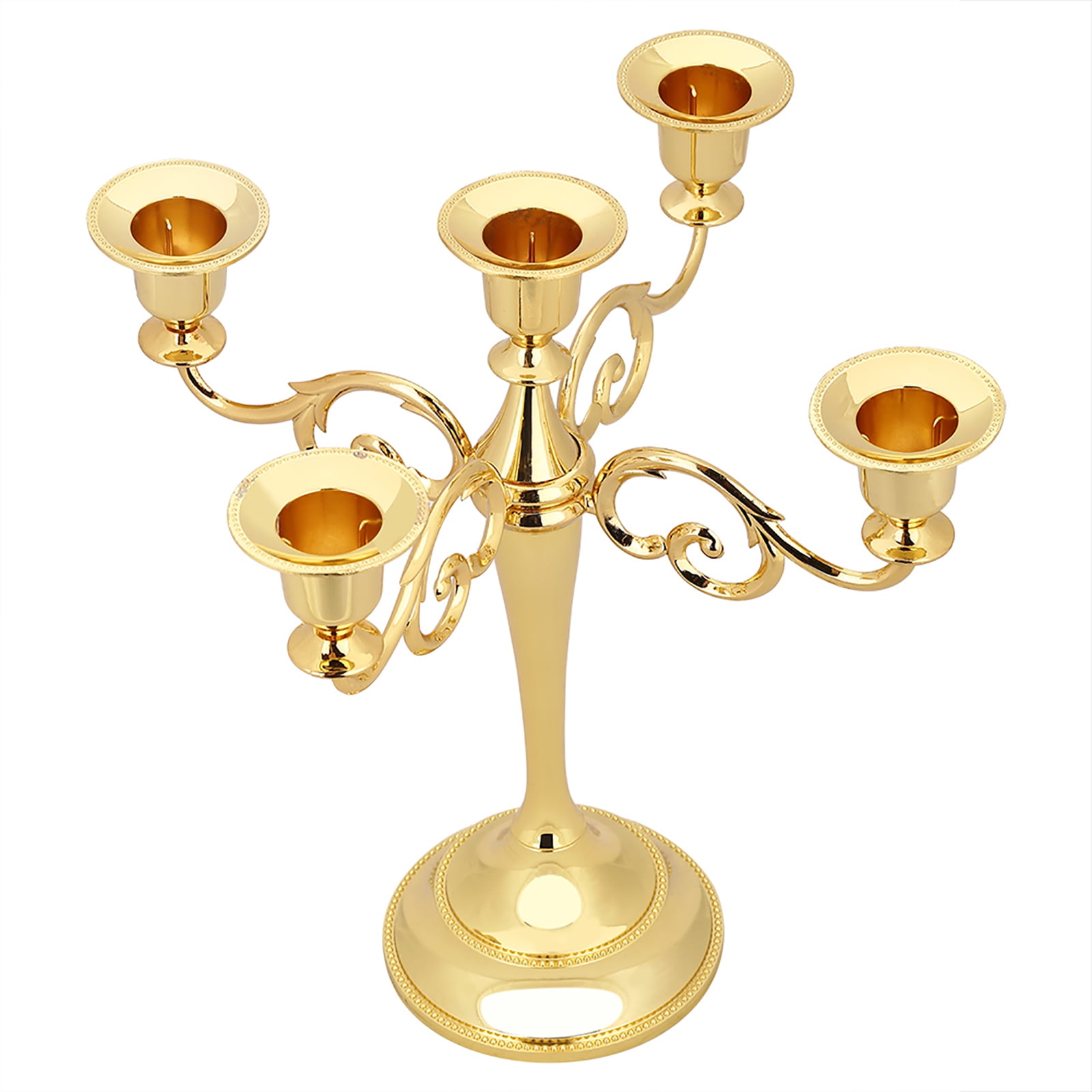 5 Arms Vintage Candlestick, Elegant Metal Crafts Candle Holder Stand ...