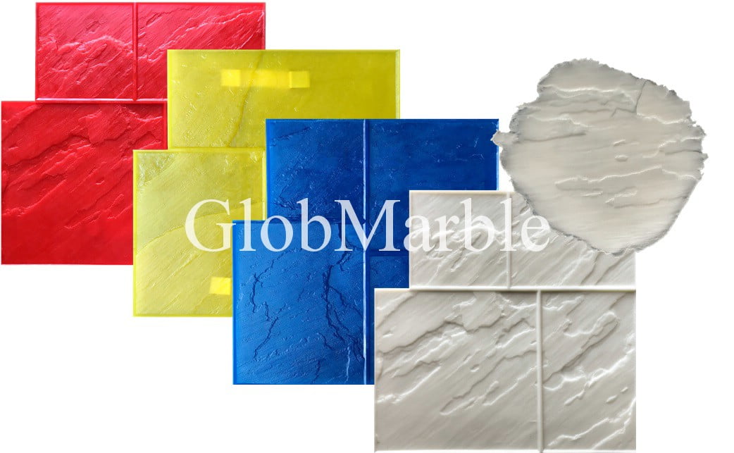 5 Ashlar Concrete Stamp Set. Slate Cement Texture Imprint Stamp Mats SM ...