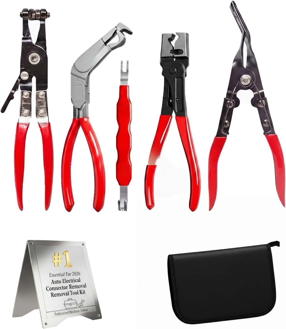 5- Automotive Electrical Disconnect Pliers Kit, Terminal Connector ...