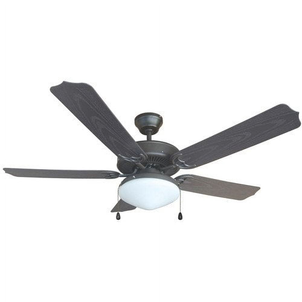 5-BLADE DUAL-MOUNT OUTDOOR CEILING FAN WITH TEARDROP FIXTURE, OIL ...