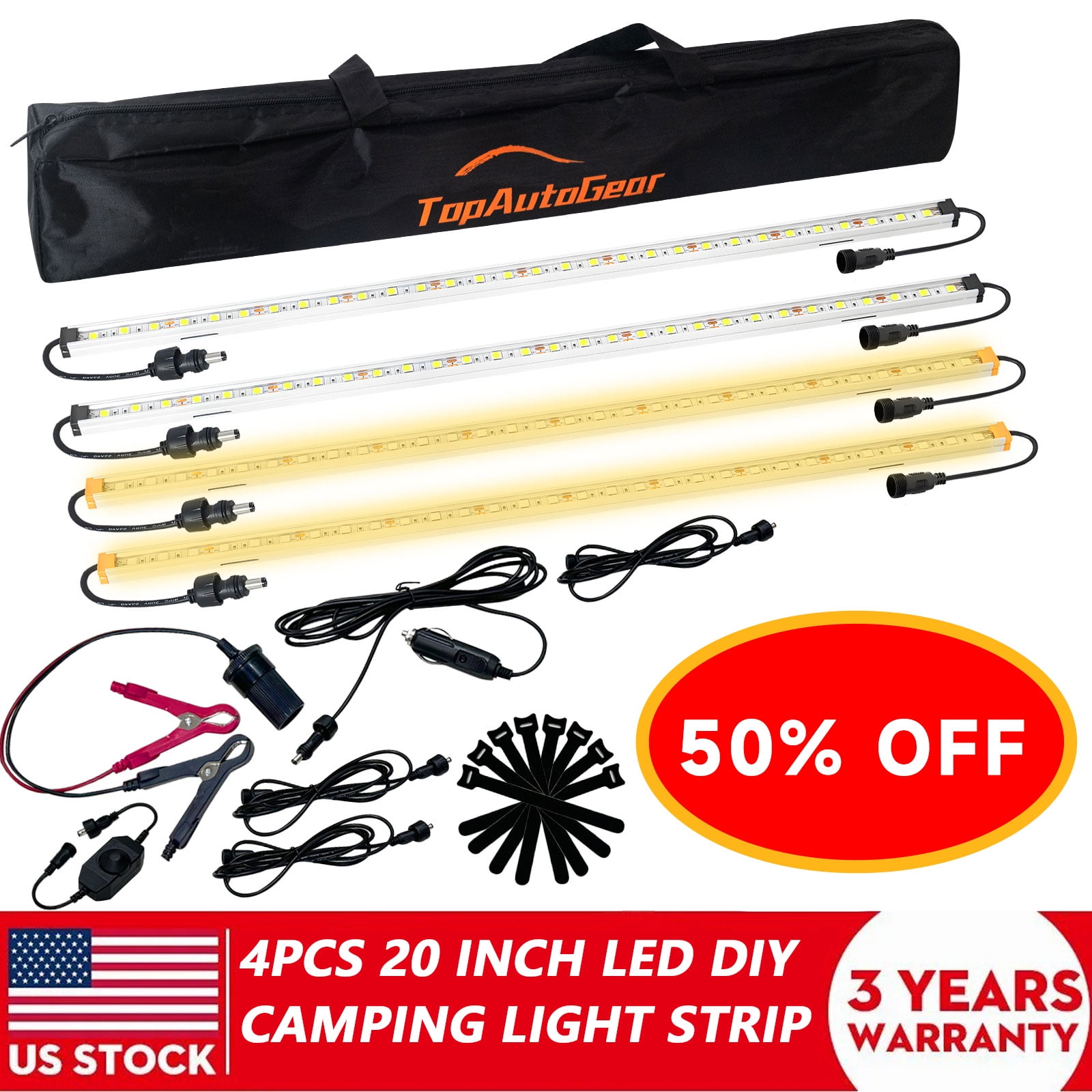 5-Bar LED Lights Kit Camping Light Bar 12V Garage Lights Luces Led ...