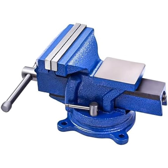 5" Bench Vise with Anvil 360° Swivel Locking Base Table Top Clamp Heavy ...