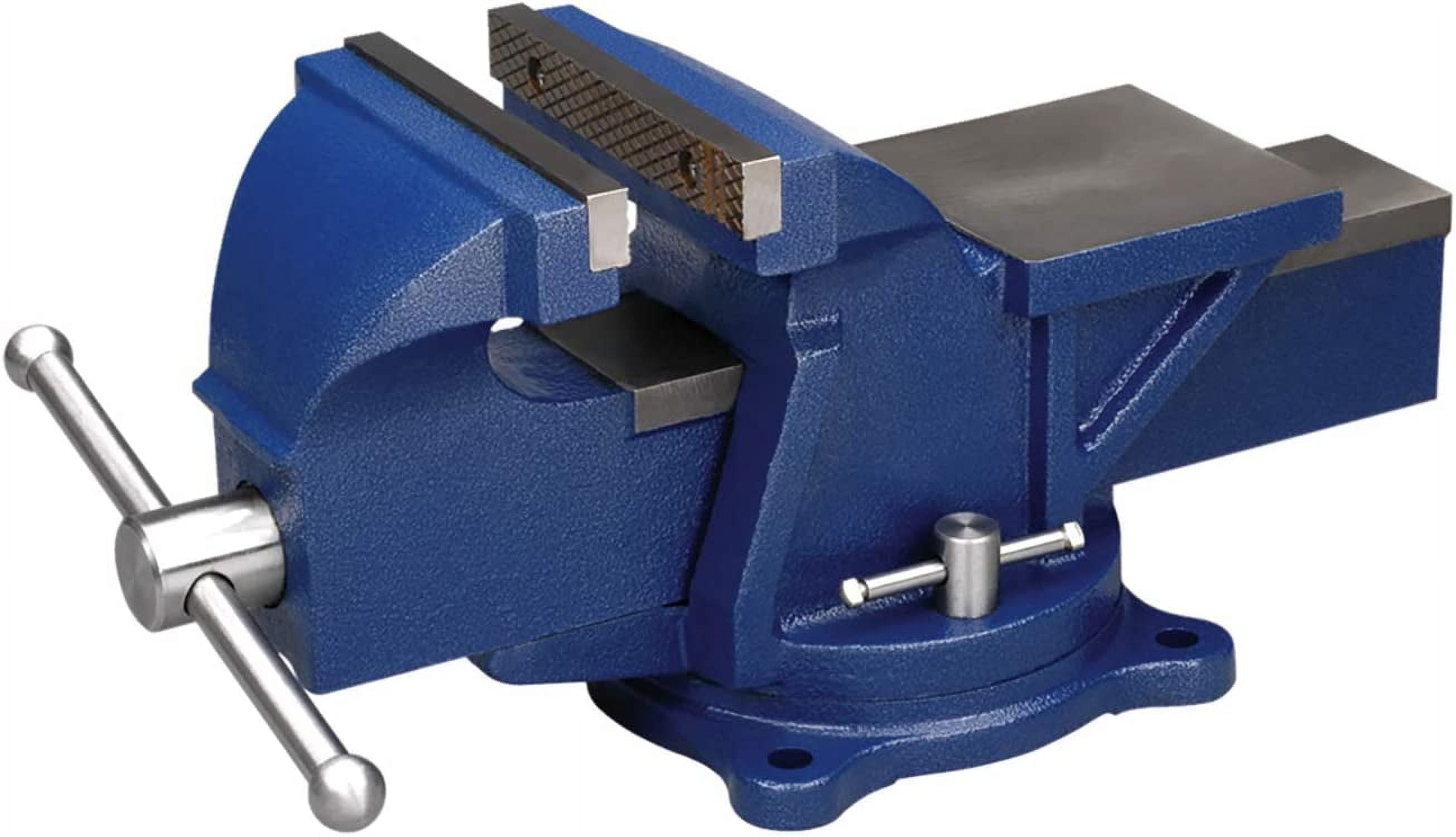 5 Bench Vise with Swivel Base and 30,000 PSI Gray Cast Iron Jaws ...