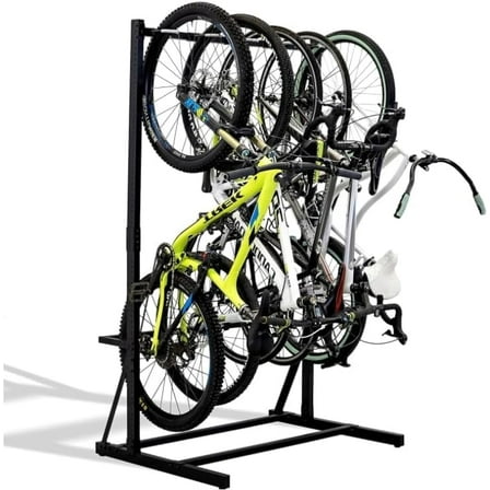 Yes4All 4-Bike Stand, Bike Storage Rack, Bicycle Floor Rack for Garage ...