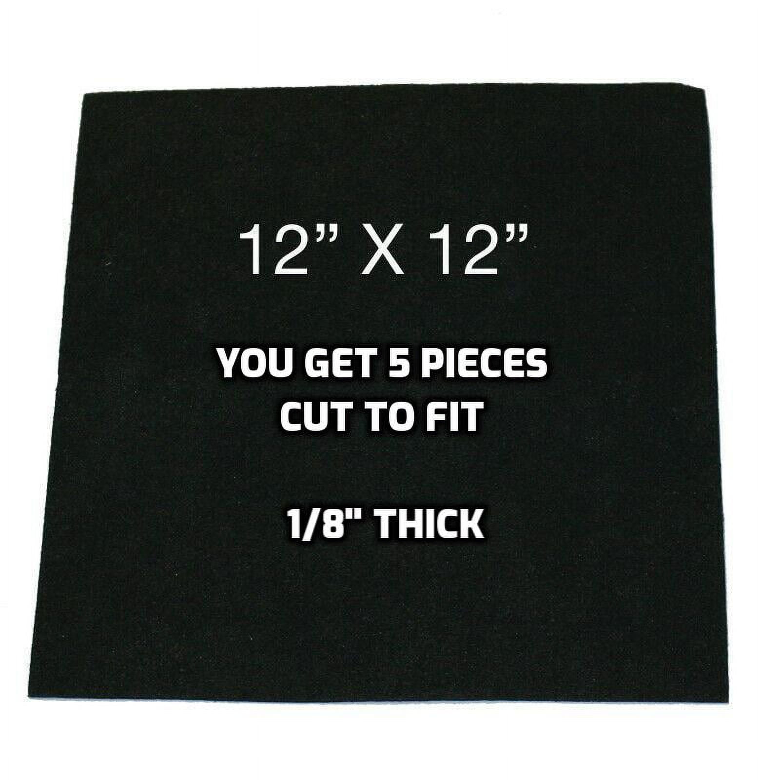 5 Black Charcoal Filter Sheets Material Anti-Odor. Multi Use Such as ...