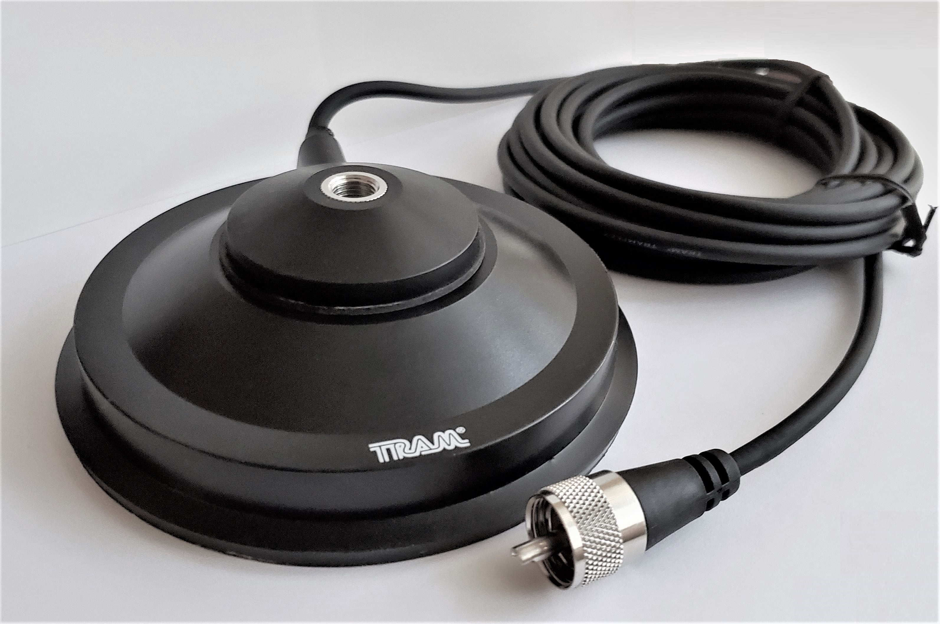 5" Black Magnet CB Mobile Truck Radio Antenna Mount 3/8" x 24 Thread PL259 265R - Walmart.com