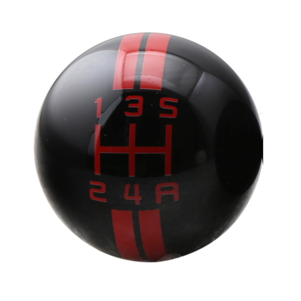 5 Black + Red-5/6 Speed Manual Shift Knob, Spherical Stall Head ...