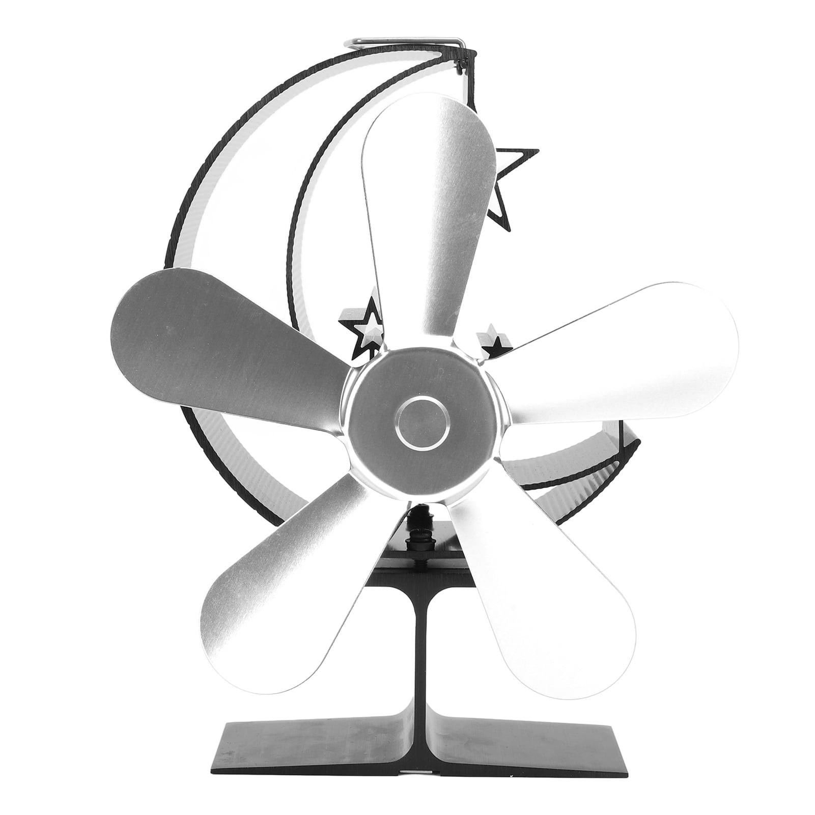 5 Blade Heat Powered Stove Fan Aluminum Alloy Fast Heat Dissipation ...