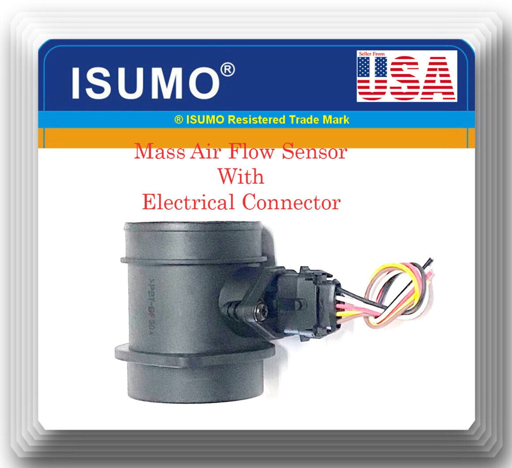 5 Blade Mass Air Flow Sensor W/Connector Fit:Volvo C70 S60 S70 S80 V70 ...