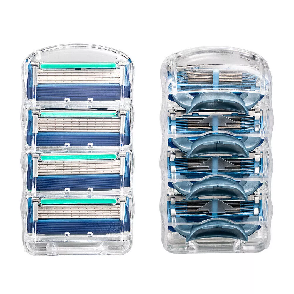 5-Blade Razor Replacement Blades for Shaving, 4 Count Refill Cartridges ...