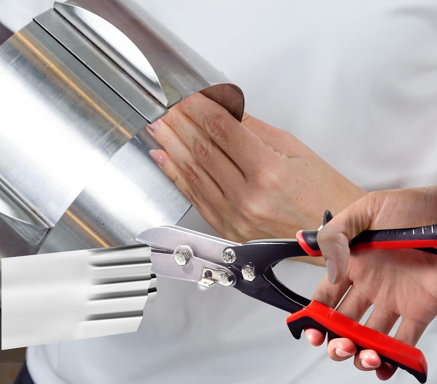 5 Blade Sheet Metal Crimper,Blade Pipe Crimper, Gutter Crimping Tool ...