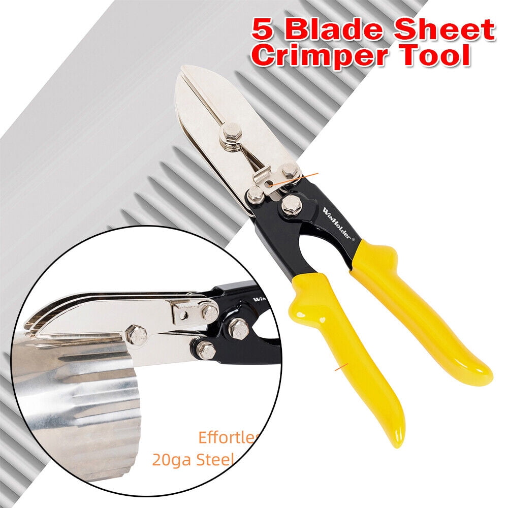 Walmart 5 Blade Sheet Metal Crimper, Hand Crimper for 24-28 Gauge ...