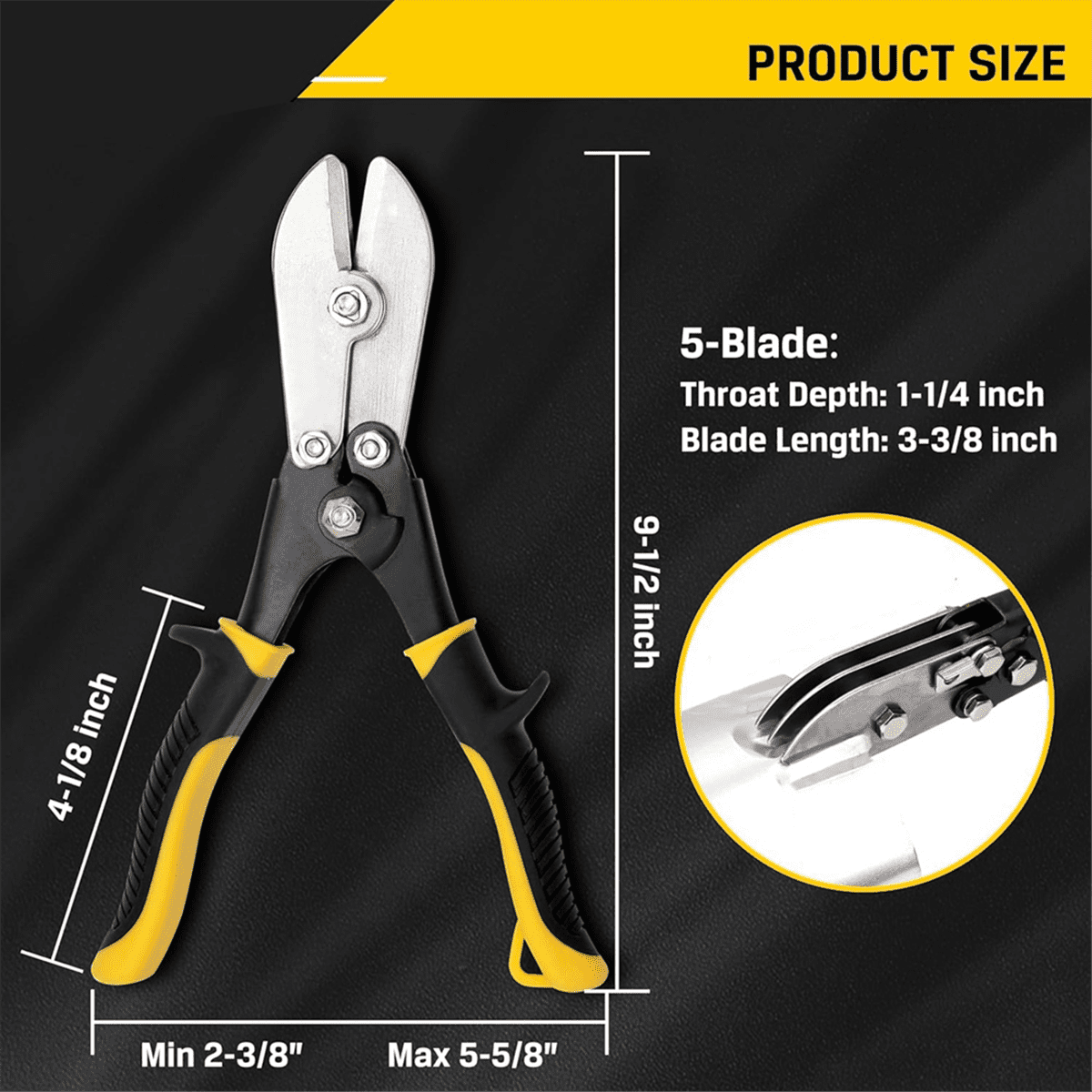 5 Blade Sheet Metal Crimper, Hand Crimper for Ductwork, Downspout ...
