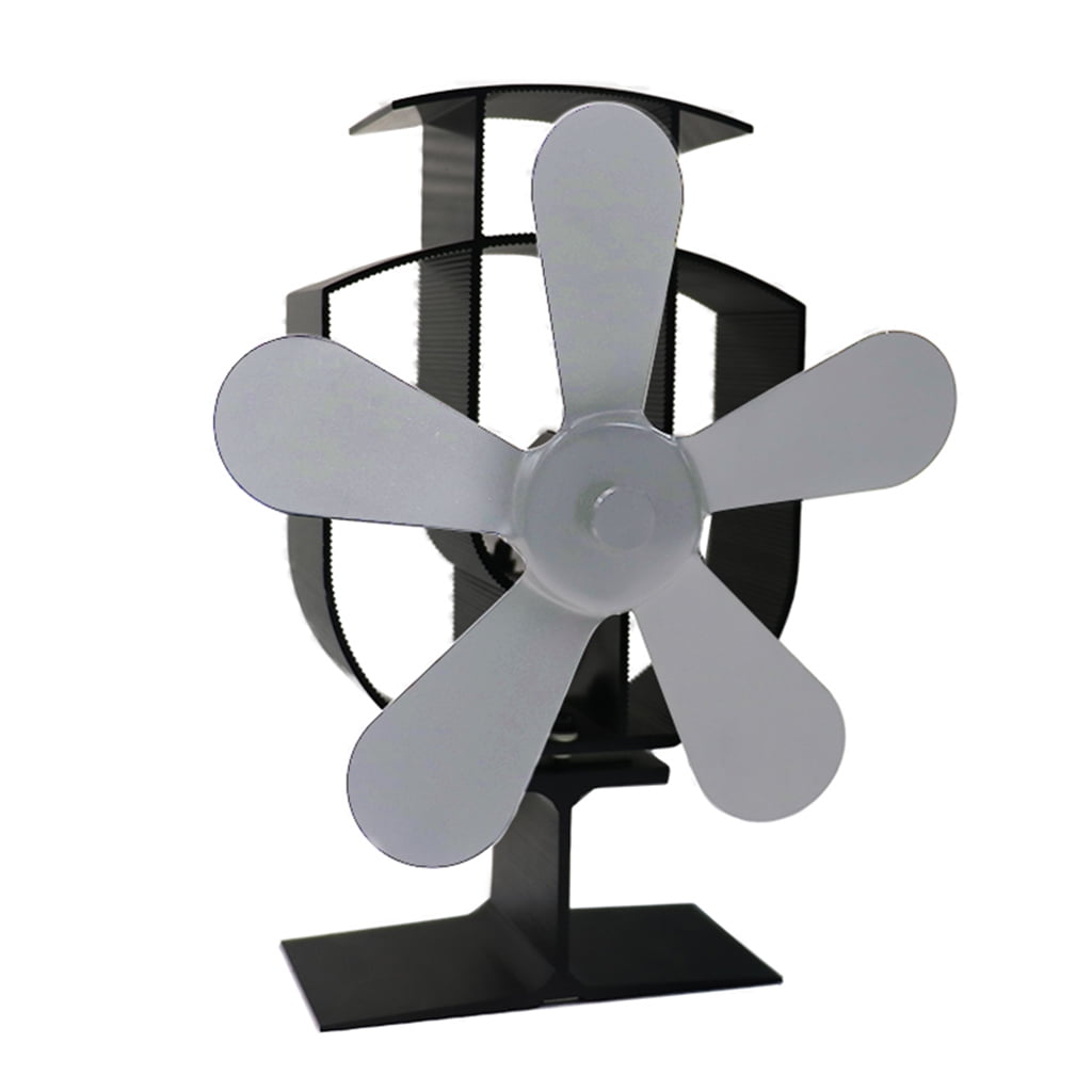 5 Blades Stove Fan on Chimney for Wood for Quiet Friendly Larger Air ...