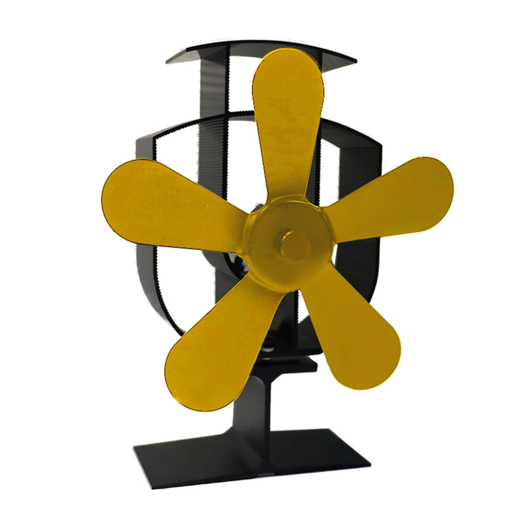 5 Blades Stove Fan on Chimney for Wood for Quiet Friendly Larger Air ...