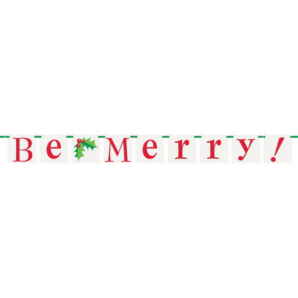 5' Block Letter Be Merry Banner - Walmart.com