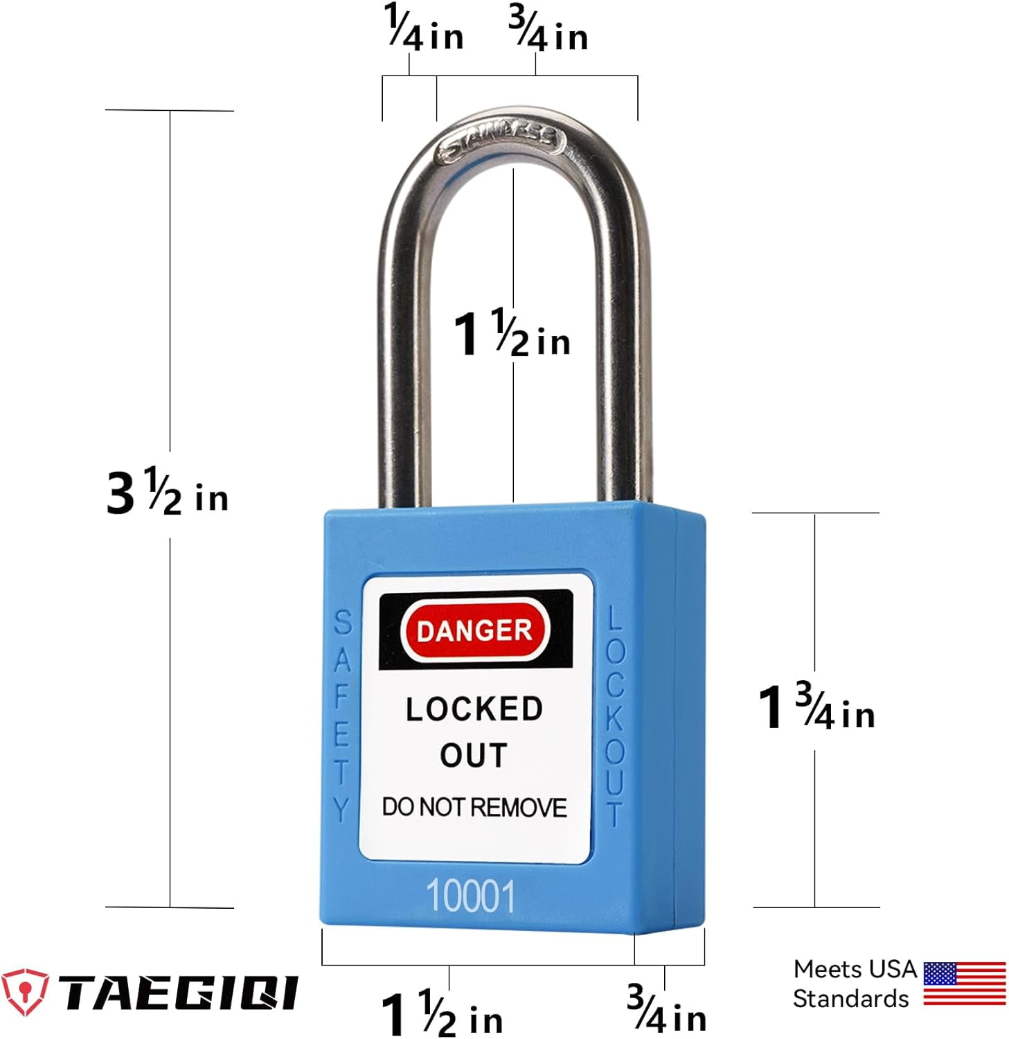 5 Blue Lockout Tagout Locks With Brass Core,Keyed Different,Osha ...