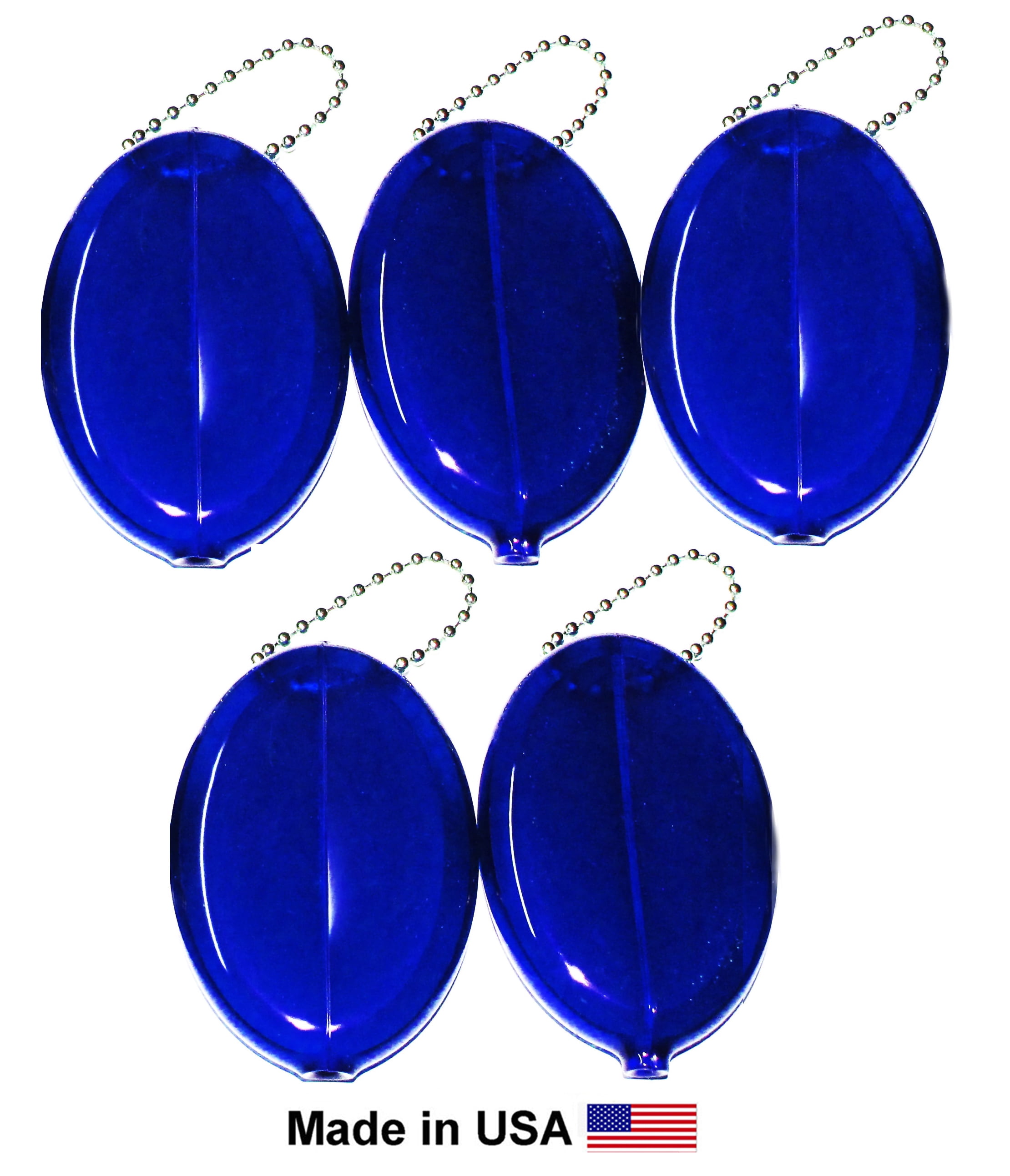 5 Blue Squeeze Purses | Holds Coins - Small Items - Keys | For Men ...