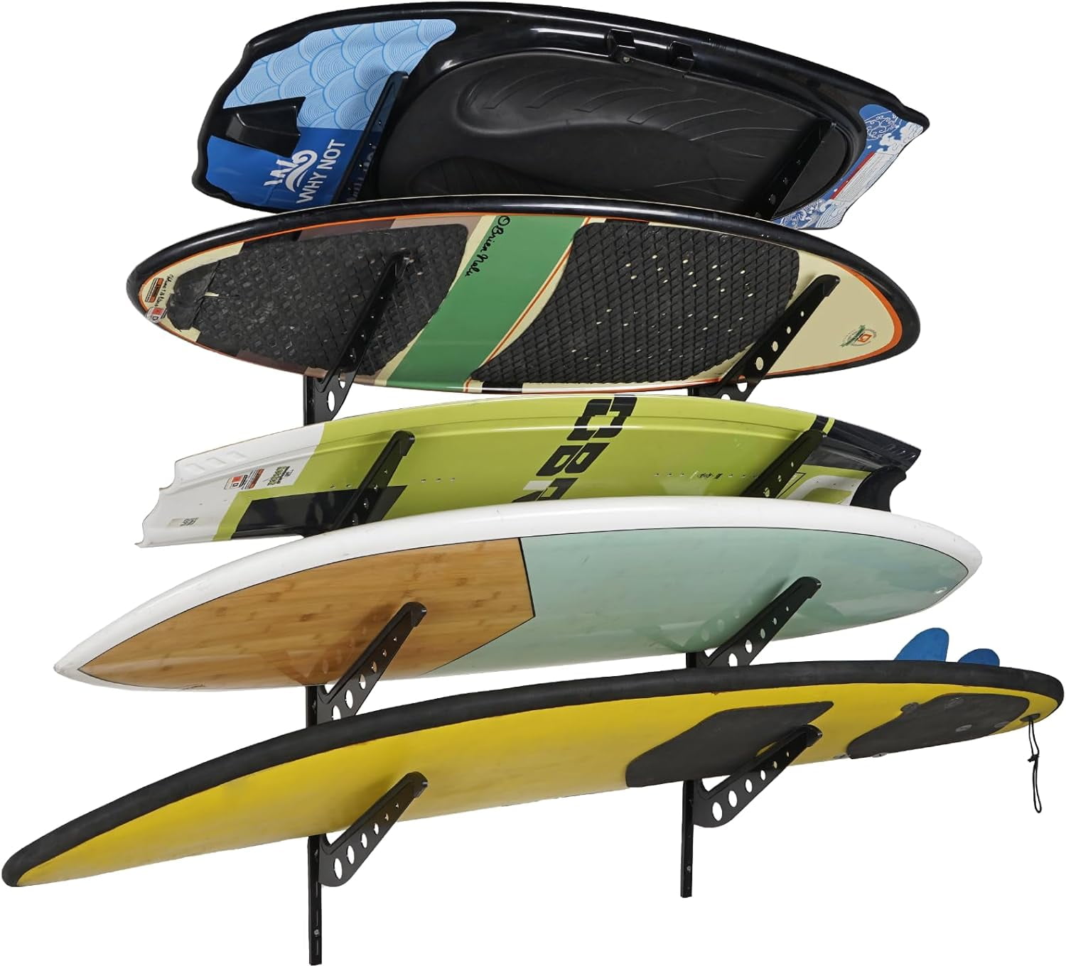 5 Board Surfboard Rack, Adjustable Surf Rack for Surfboard, Wakeboard ...